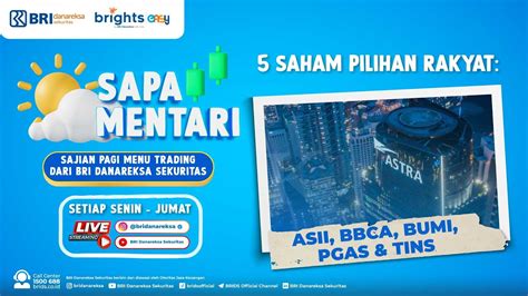 Sapa Mentari 24 April 2024 Saham Pilihan Rakyat ASII BBCA BUMI