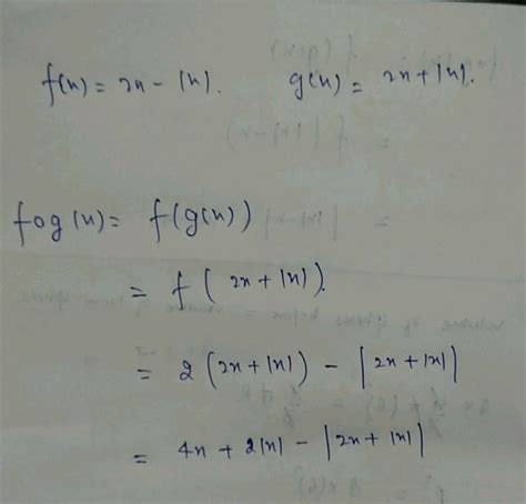 let f g r→ r be two functions defined as f x x x g x x x ∀ x∈ r then find f