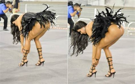 Musa ensaia sem calcinha e outra é traída pelo look