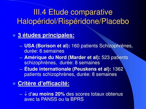 PPT La Rispéridone dans le traitement de la schizophrénie PowerPoint
