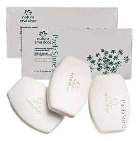 Erva Doce Jabones Cremosos Puro Vegetal Cajas X U Natura Env O Gratis