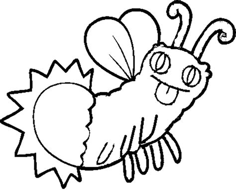 Dibujos de Luciérnaga Divertida para Colorear para Colorear Pintar e