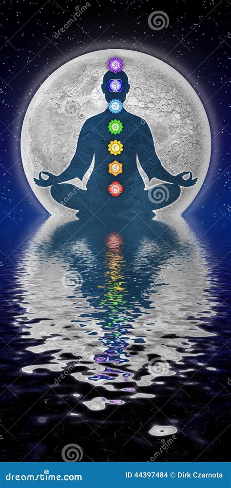 De Meditatie Van Chakra Stock Illustratie Illustratie Bestaande Uit