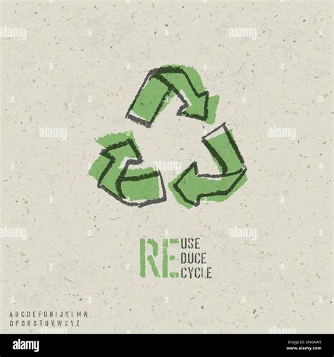 Reuse Reduce Recycle Poster Design Include Reuse Symbol Imag Stock