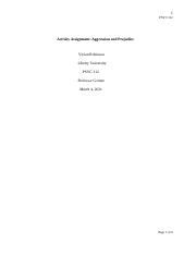Vivian Robinson PSYC 312 Activity Assignment Answer Sheet 1 Odt 1
