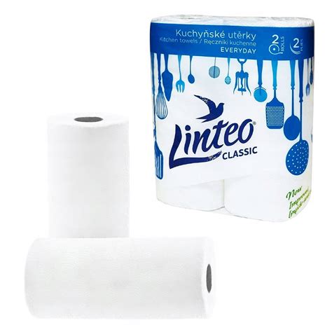 LINTEO Classic Ręcznik kuchenny papierowy 2 warstwowy celuloza 2 rolki