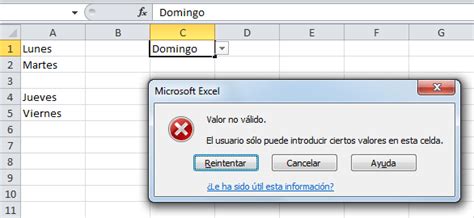 lista para validación de datos en excel excel total