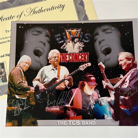 Elvis Presley TCB Band Photo Signed By James Burton Catawiki