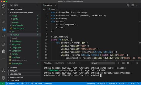 Настройка visual studio code для rust