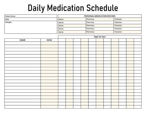 Drug Medication Chart 10 Free PDF Printables Printablee