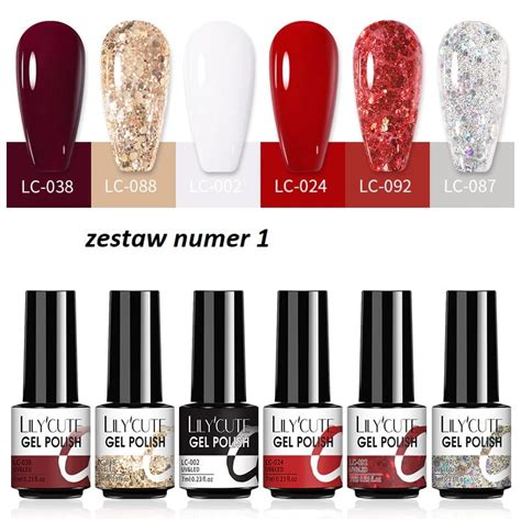 Zestaw Lakierów Hybrydowych 6 sztuk LILYCUTE id id Dybcia