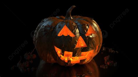 Halloween Themed 3d Render Of A Spooky Pumpkin Background Platform