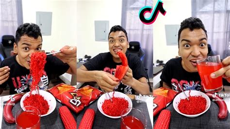 CUANDO TE RETAN A COMER TODO ROJO LOCOS TIKTOKS DE ALFREDO LARIN