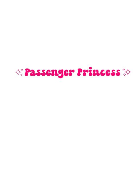 Passenger Princess SVG File Etsy