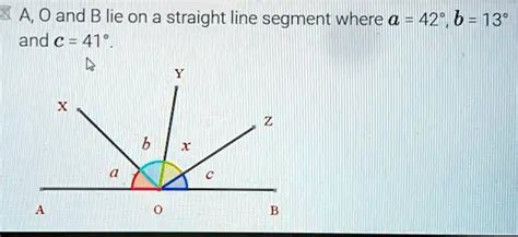 solved a 0 and b lie on a straight line segment where a 428 b 138 and c 41