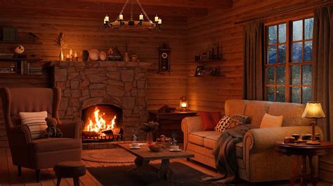 Cozy Winter Ambience Deep Sleep With Blizzard And Fireplace Sounds