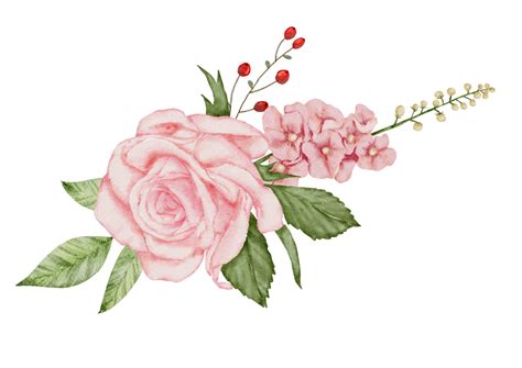 buquê de flores aquarela casamento flor 10234856 PNG