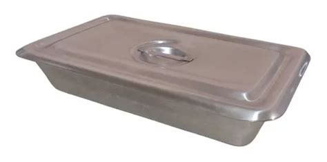 Charola Budinera Mediana Esterilizar Acero Inox Mate Cuotas sin interés