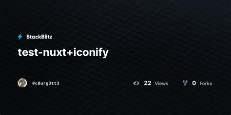 Test Nuxt Iconify Stackblitz