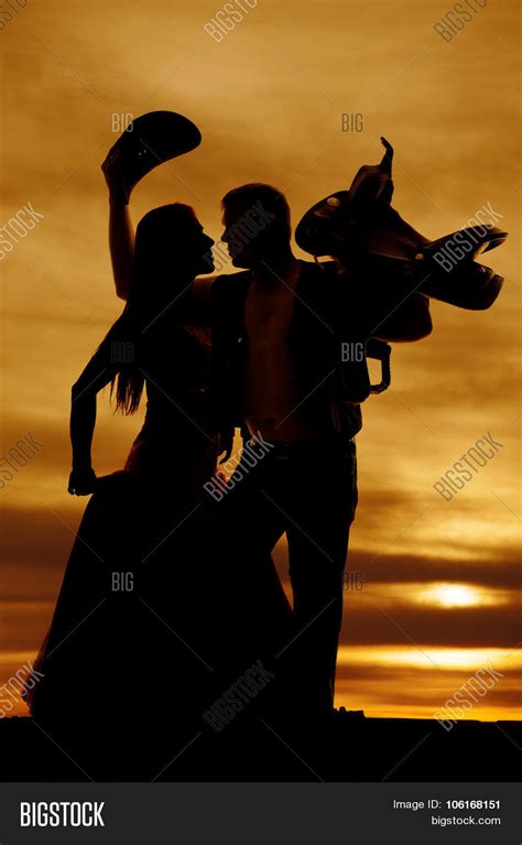 Silhouette Cowboy Image Photo Free Trial Bigstock