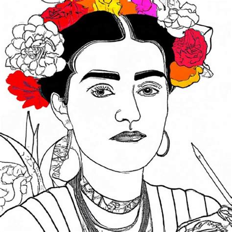 Desenhos De Frida Kahlo Para Imprimir E Colorir Pintar