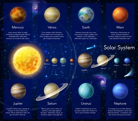 Solar System Planet Vector Cosmic Infographics 23526437 Vector Art At