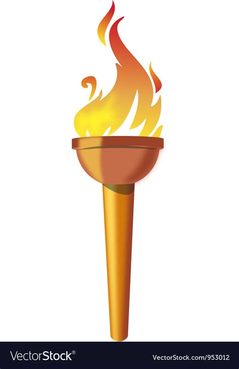 Flaming Torch Royalty Free Vector Image VectorStock