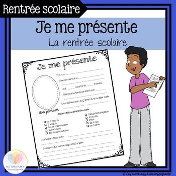 La rentrée scolaire Je me présente Back to School All about me