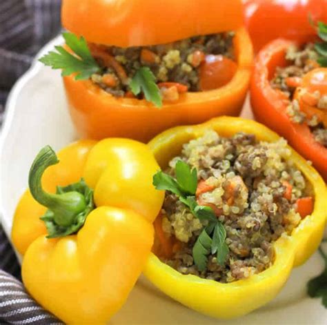 Poivrons farcis viande hachée au thermomix délicieux accompagnement
