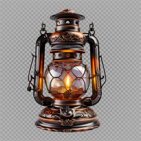 Premium PSD Antique Lantern Lamp Isolated On Transparent Background