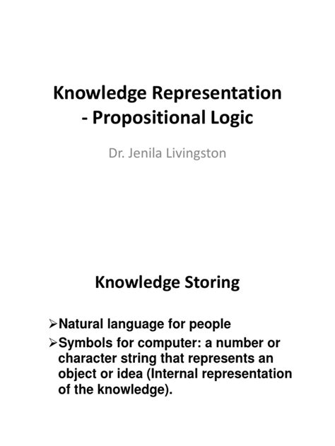 2 knowledge representation propositional calculus pdf pdf knowledge representation and