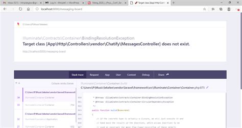 Target Class App Controllers Vendor Chatify MessagesController