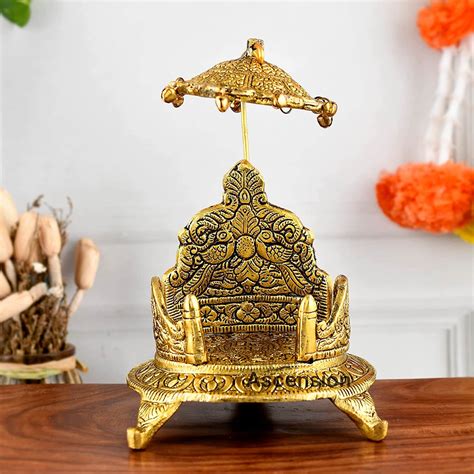 Buy Singhasan Nand Gopal Palana Metal Showpiece
