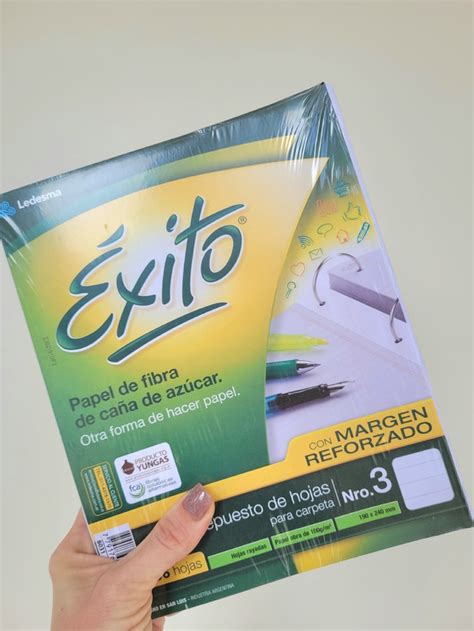 Repuesto Hojas N3 Éxito Margen Reforzado Rayado