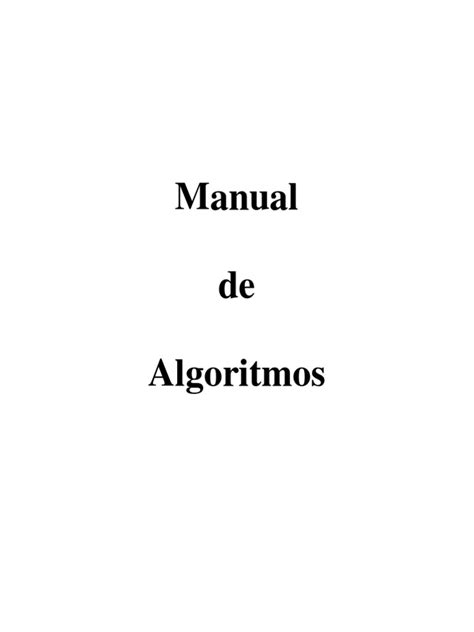 manual de algortimos pdf algoritmos lenguaje de programación