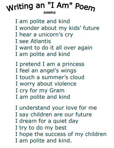 I Am Poem 30 Examples Format How To Write PDF