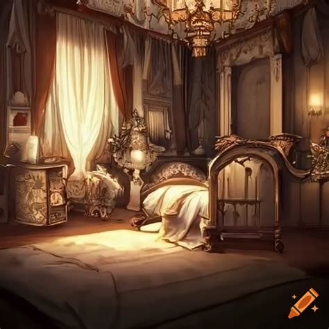 White Themed Anime Victorian Bedroom On Craiyon
