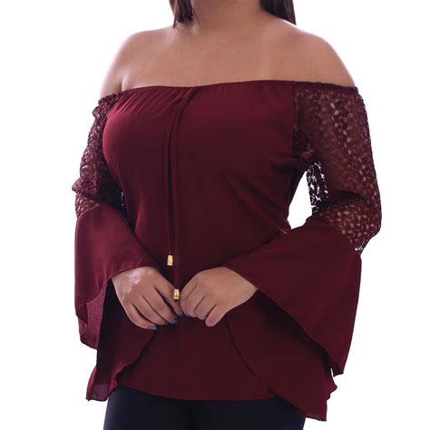 Blusa Ciganinha Manga Flare Rendada Babado Feminina Compre Agora