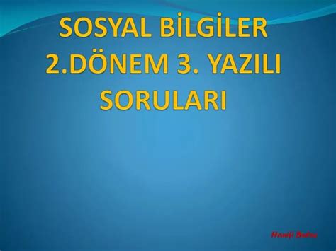 Ppt Sosyal B Lg Ler D Nem Yazili Sorulari Powerpoint