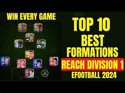 Top Best Formations To Reach Division In Efootball Mobile