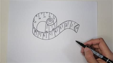 como dibujar cinta métrica YouTube