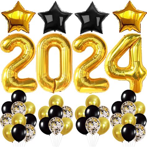 Buy Katchonblack And Gold Balloons Set Huge Pack Of Giant