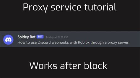 how to use discord webhooks with roblox using a proxy server youtube