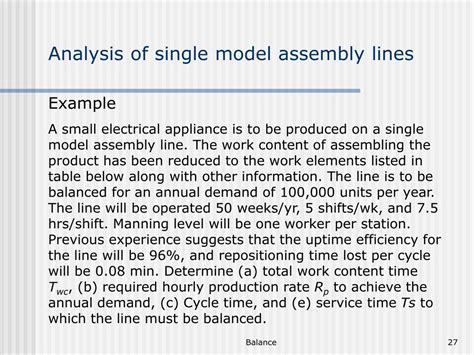 ppt assembly line balance powerpoint presentation free download id 1396046