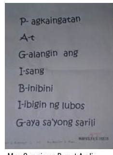 Bumuo Ng Akrostik Gamit Ang Salitang PAG IBIG Sa Pamamagitan Ng Mga Pag