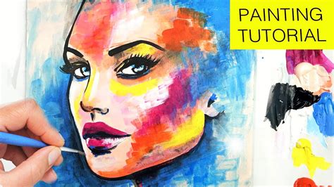 Acrylic Portrait Painting Tutorial Cray Cray Online Diary Photo Galery