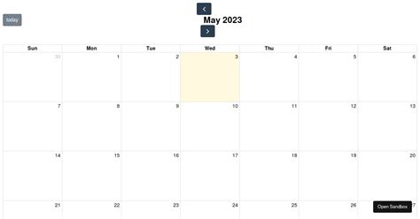 React Fullcalendar Example Codesandbox