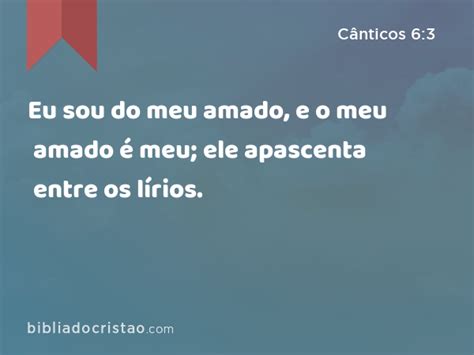 Cânticos 6 3 Eu sou do meu amado e o meu amado é meu ele apascenta