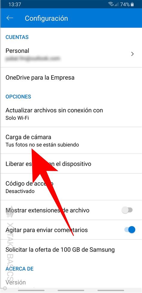 Cómo sincronizar las fotos de tu teléfono en OneDrive
