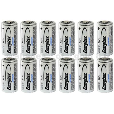 12 X CR123 Energizer 3V Lithium Batteries CR123A DL123 123 EL123